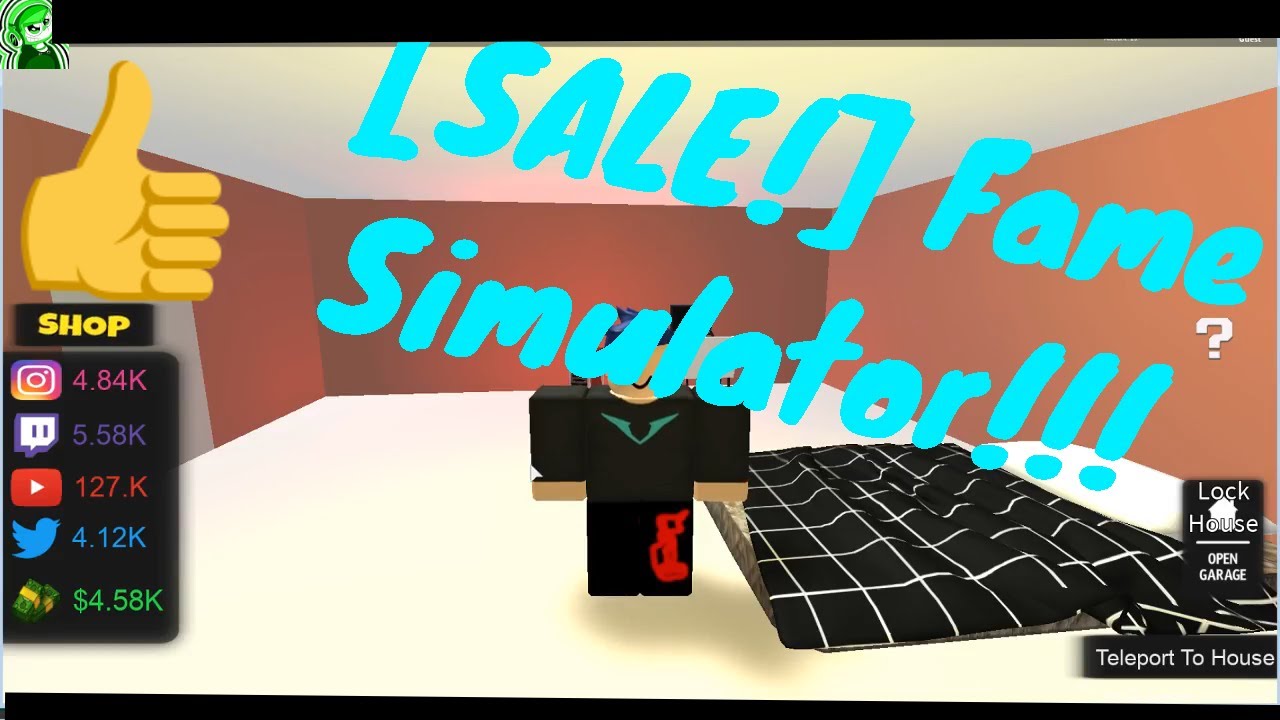 ROBLOX: [SALE!] FAME SIMULATOR PART #1 GAMEPLAY - YouTube