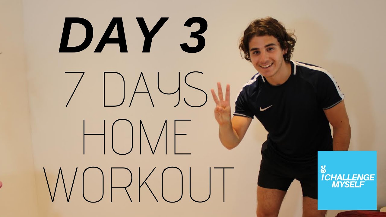 DAY 3 HOME WORKOUT CHALLENGE (7 DAY NO EQUIPMENT AT HOME HIIT EVENT ...