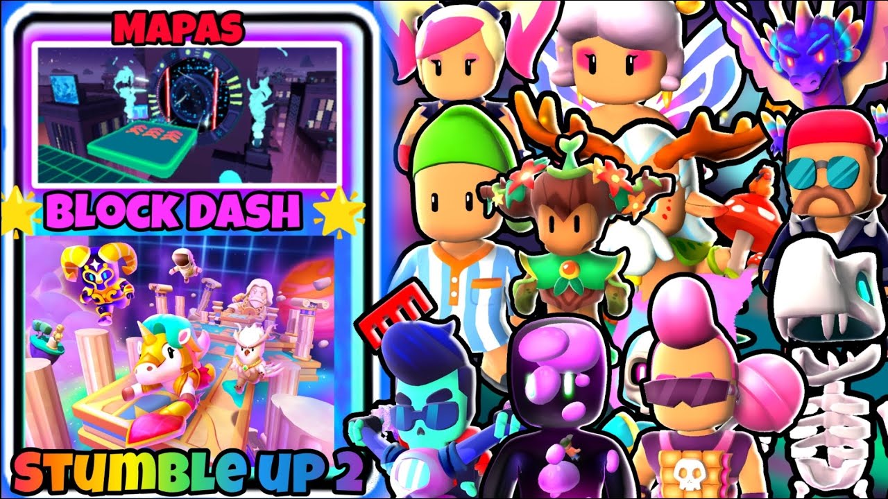 VOCÊS VÃO AMAR! NOVO BLOCK DASH RUSH E NOVO STUMBLE UP 2 NO STUMBLE ...