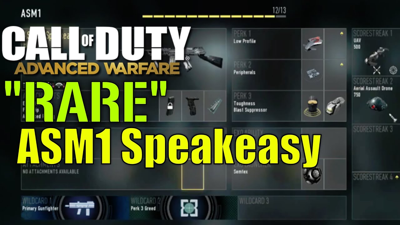 "RARE" Advanced Warfare - "ASM1 SPEAKEASY SMG" (Call of Duty: Advanced ...