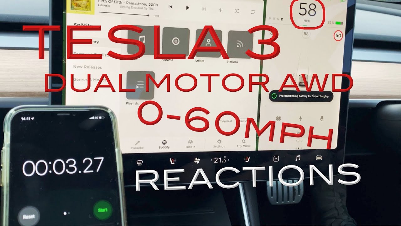Tesla Model 3 Dual Motor Performance AWD 0-60mph Acceleration Reactions ...