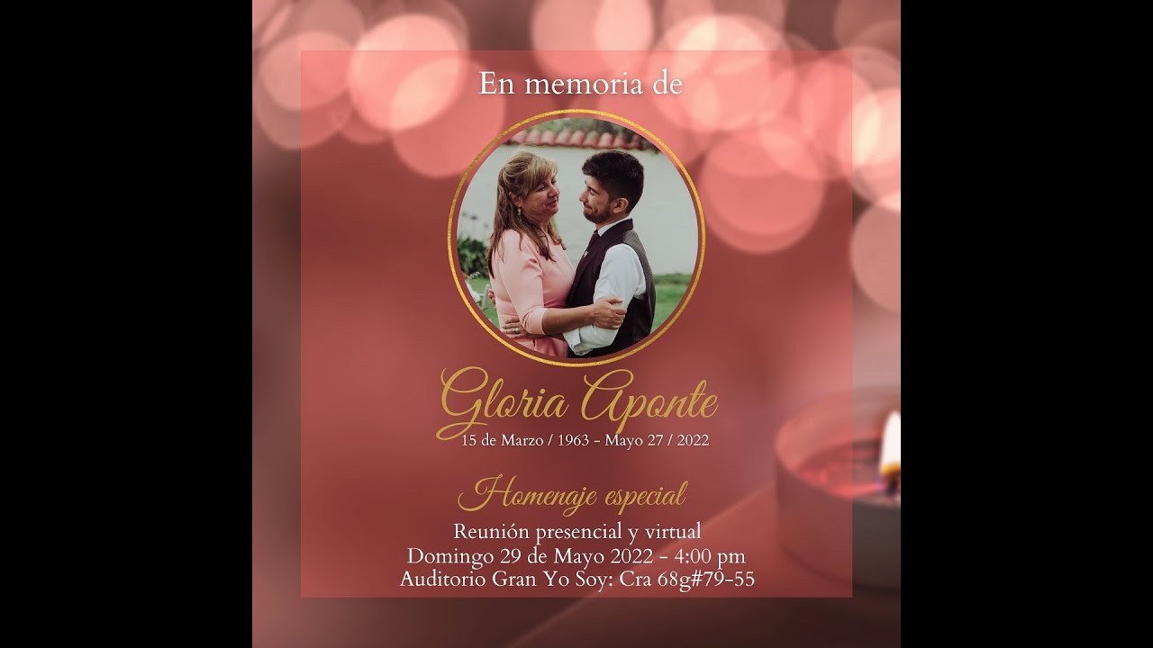 EN MEMORIA DE GLORIA APONTE-HOMENAJE ESPECIAL - YouTube