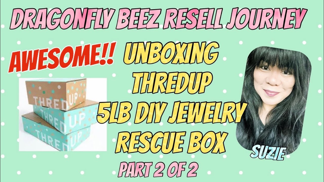 AWESOME!! UNBOXING ThredUP 5lb DIY Jewelry Rescue Box Part 2 of 2 # ...