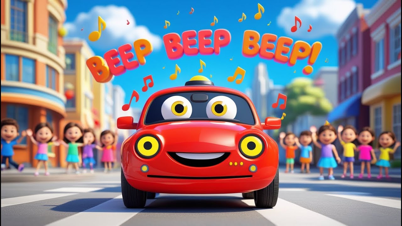 The Car in the City Goes Beep Beep Beep | The Wheels on the bus ...