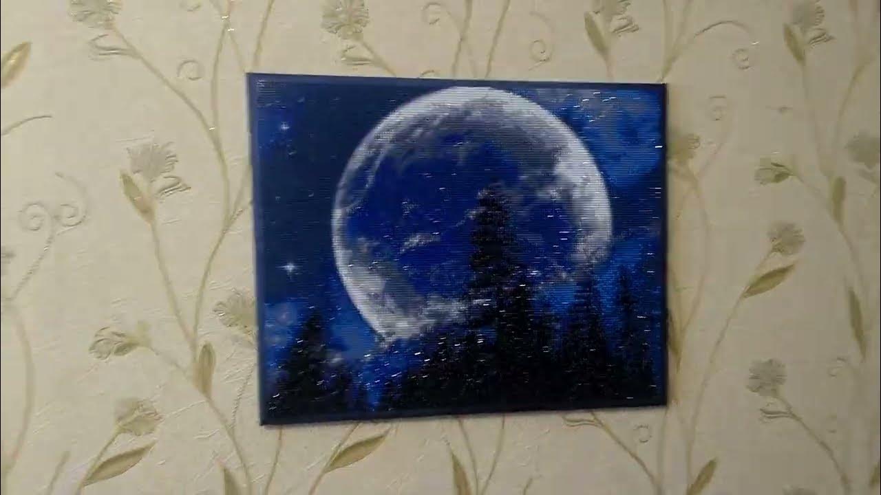 Алмазная мозаика 40x50 Луна - YouTube