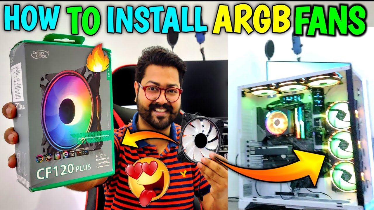 How To INSTALL ARGB Fans in Cabinet & Connect to Motherboard in PC ...