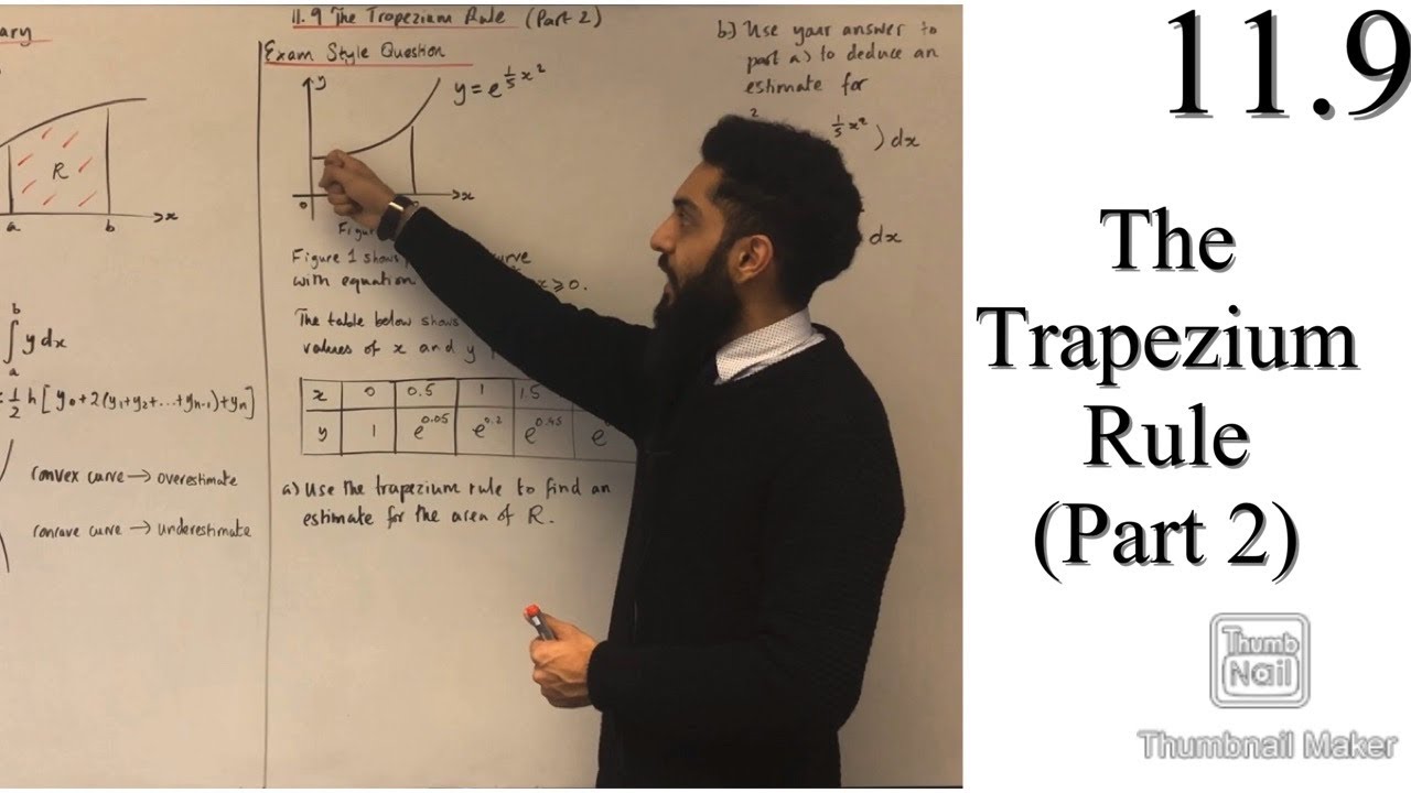 Edexcel A level Maths: 11.9 The Trapezium Rule (Part 2) - YouTube