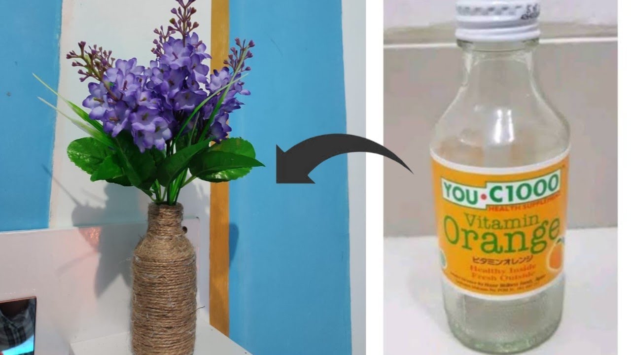 Cara Membuat Vas Bunga Cantik Dari Botol Bekas, Dengan Alat Seadanya ...