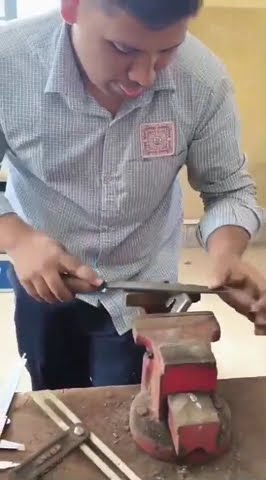 Job champaring by fileing [ Fitter Practical Class ] - YouTube