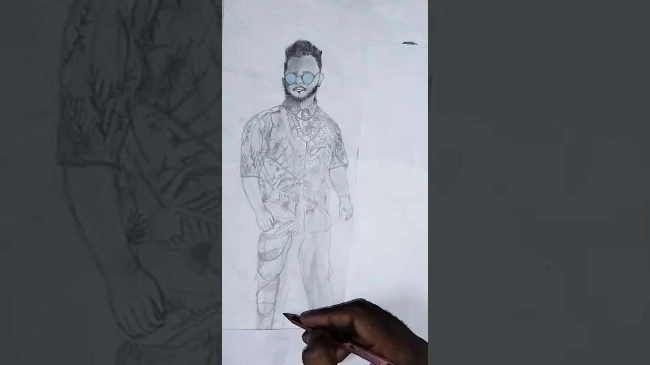 how to draw MG & yo yo honey singh sketch with pencil #honeysingh # ...