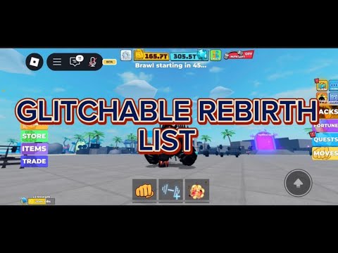 glitchable reb list for jungle GYM 💪(muscle legends) - YouTube