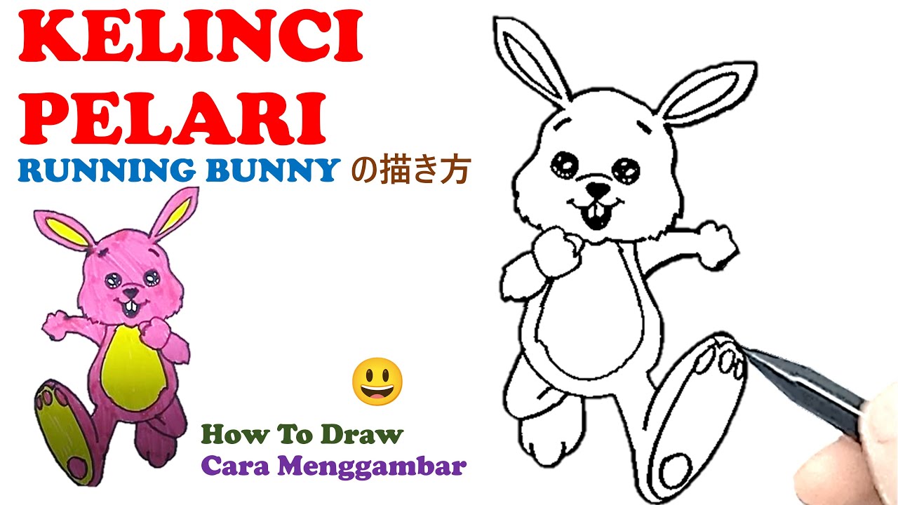 Cara Menggambar Kelinci, How To Draw Rabbit For Kids の描き方 - YouTube