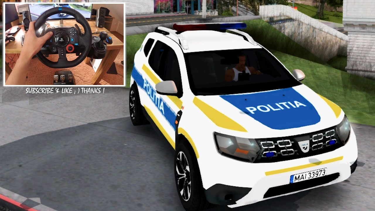 2020 Dacia Duster - Politia Romana GTA San Andreas 🚗 LOGITECH G29 ENB ...