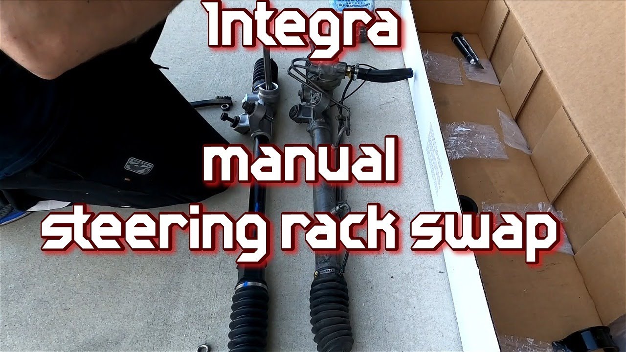 Integra - manual steering rack swap - YouTube
