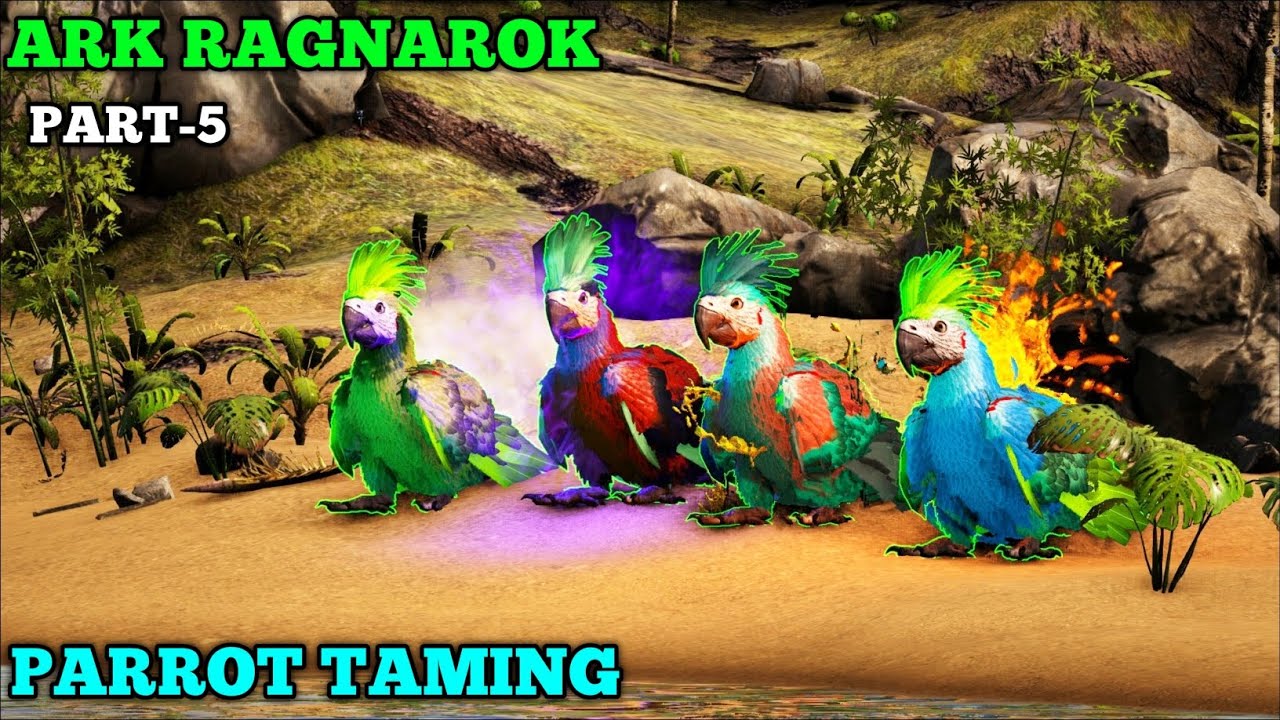 Ark Ragnarok Gameplay In Tamil | Primal Fear Mod | Parrots Taming In ...
