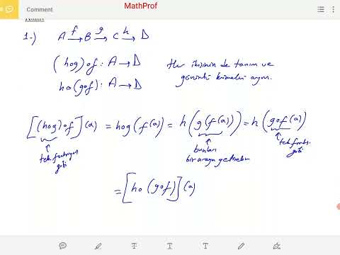 Soyut Matematik (30. Ders) Fonksiyonlar VI Bileşke Fonksiyon