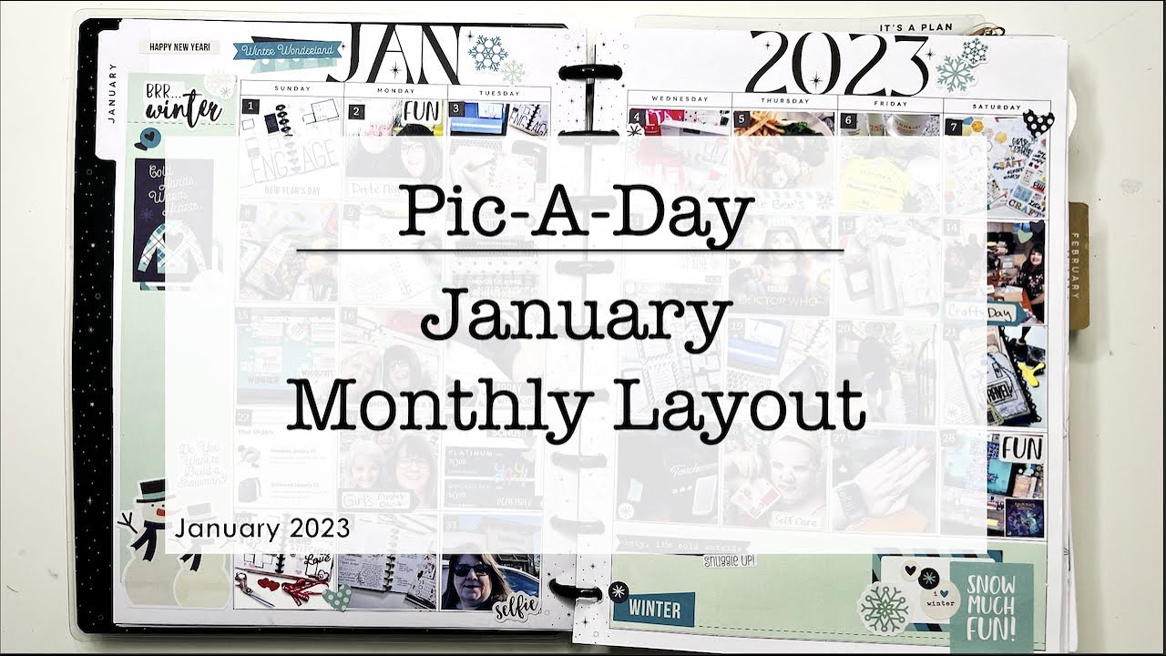 Decorate Planner with Me - January Pic-a-Day Monthly (Happy Planner ...