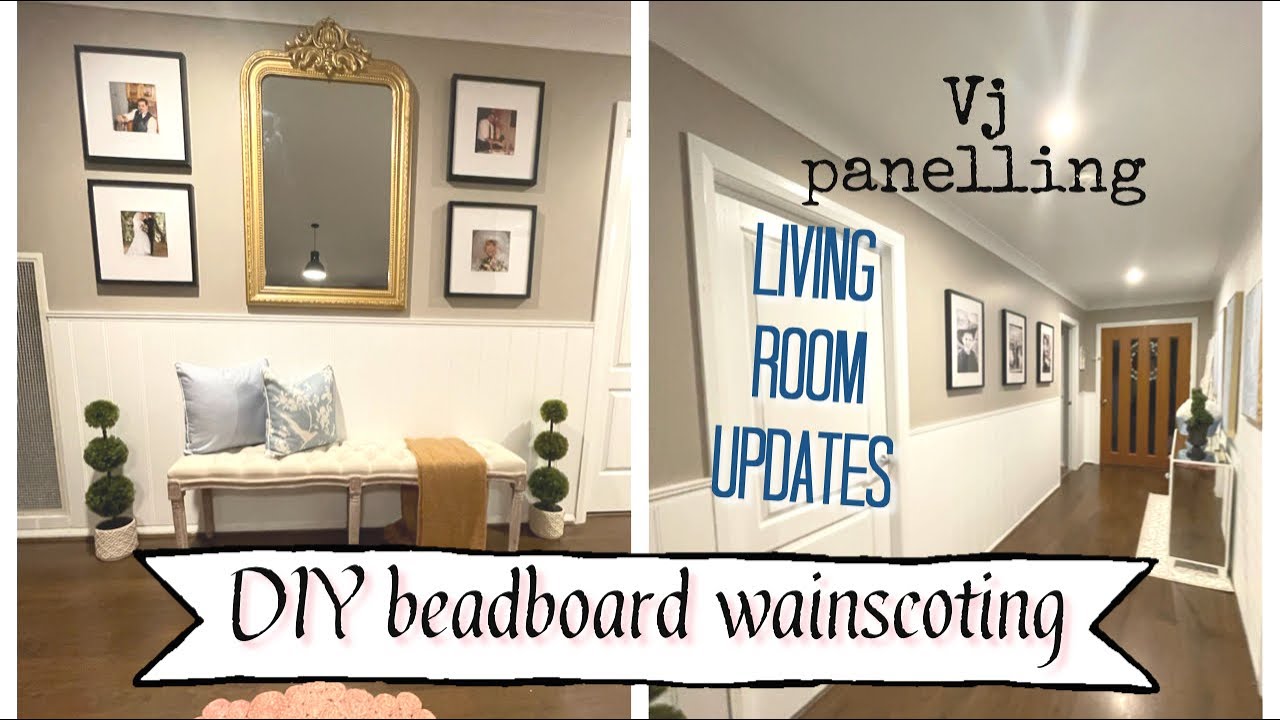 DIY BEADBOARD WAINSCOTING | HAMPTONS INSPIRED HOME UPDATES - YouTube
