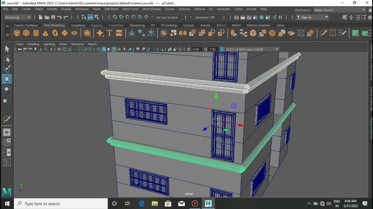 Create a building in maya - bg modeling @3d_viento #maya #3dmodeling - YouTube