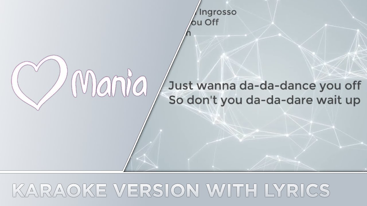 Benjamin Ingrosso - Dance You Off (Sweden) // Karaoke Version // ESC ...