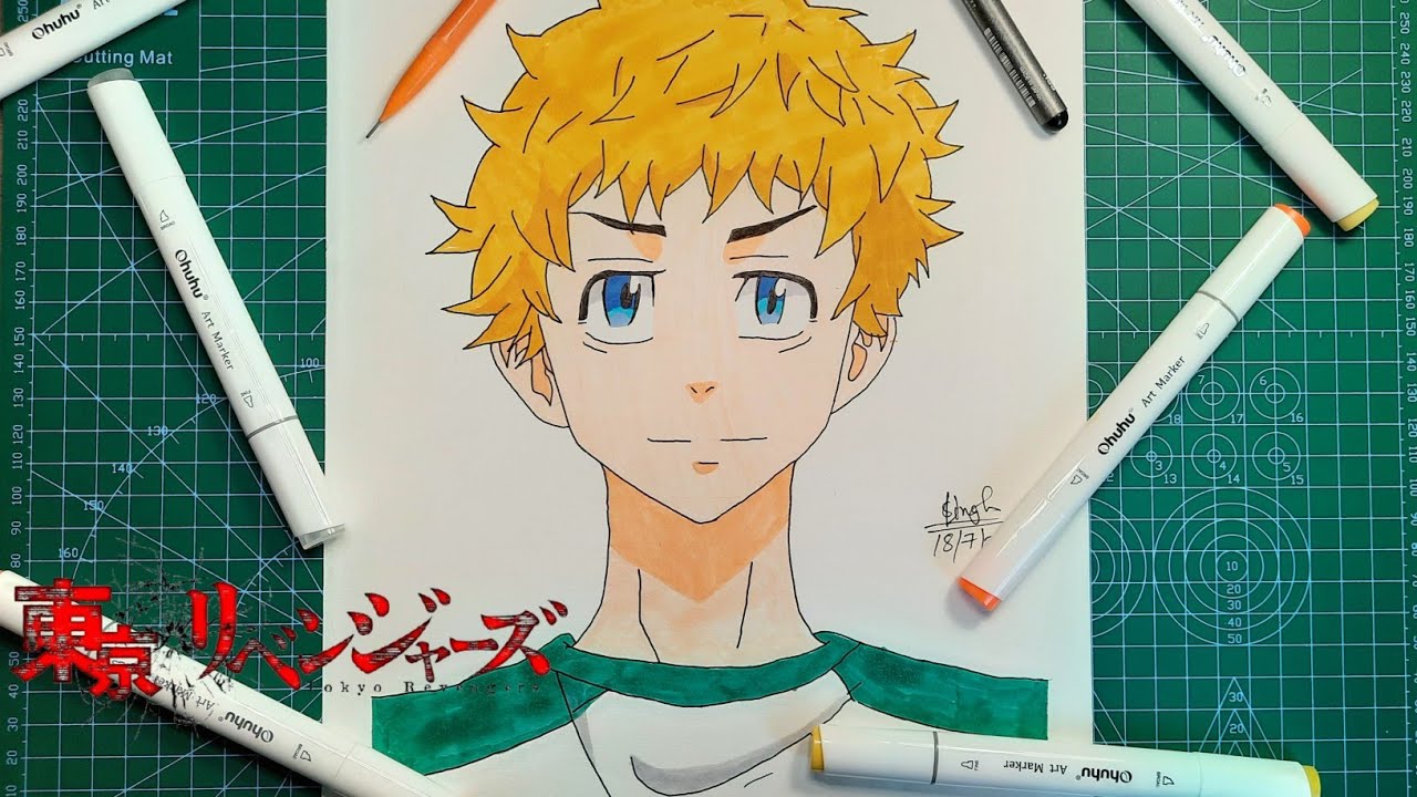How To Draw Hanagaki Takemichi [ Tokyo Revenger ] TUTORIAL ( STEP BY ...
