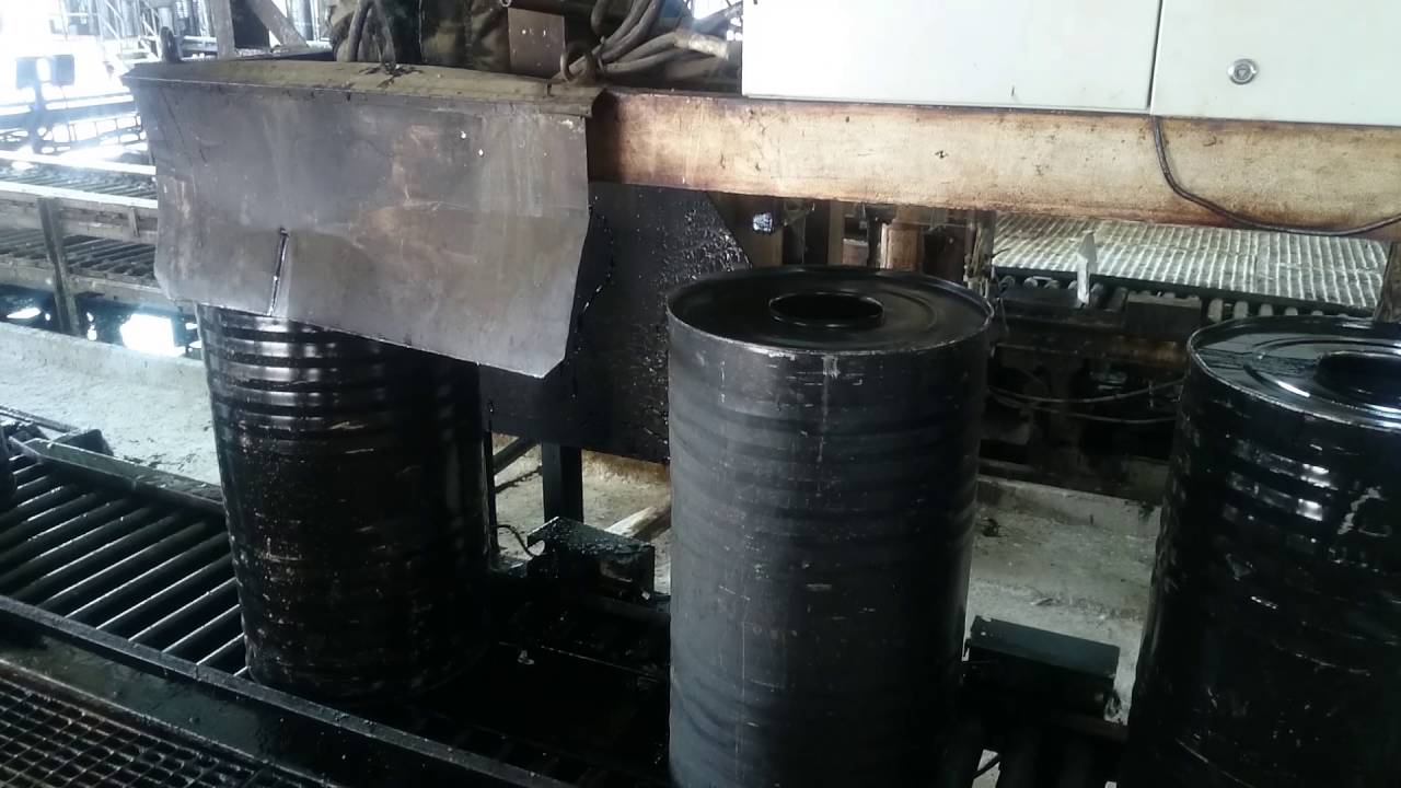 AUTOMATIC BITUMEN DRUM FILLING MACHINE - YouTube