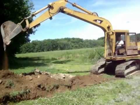 Cat 215 B Digger Excavator.wmv - YouTube