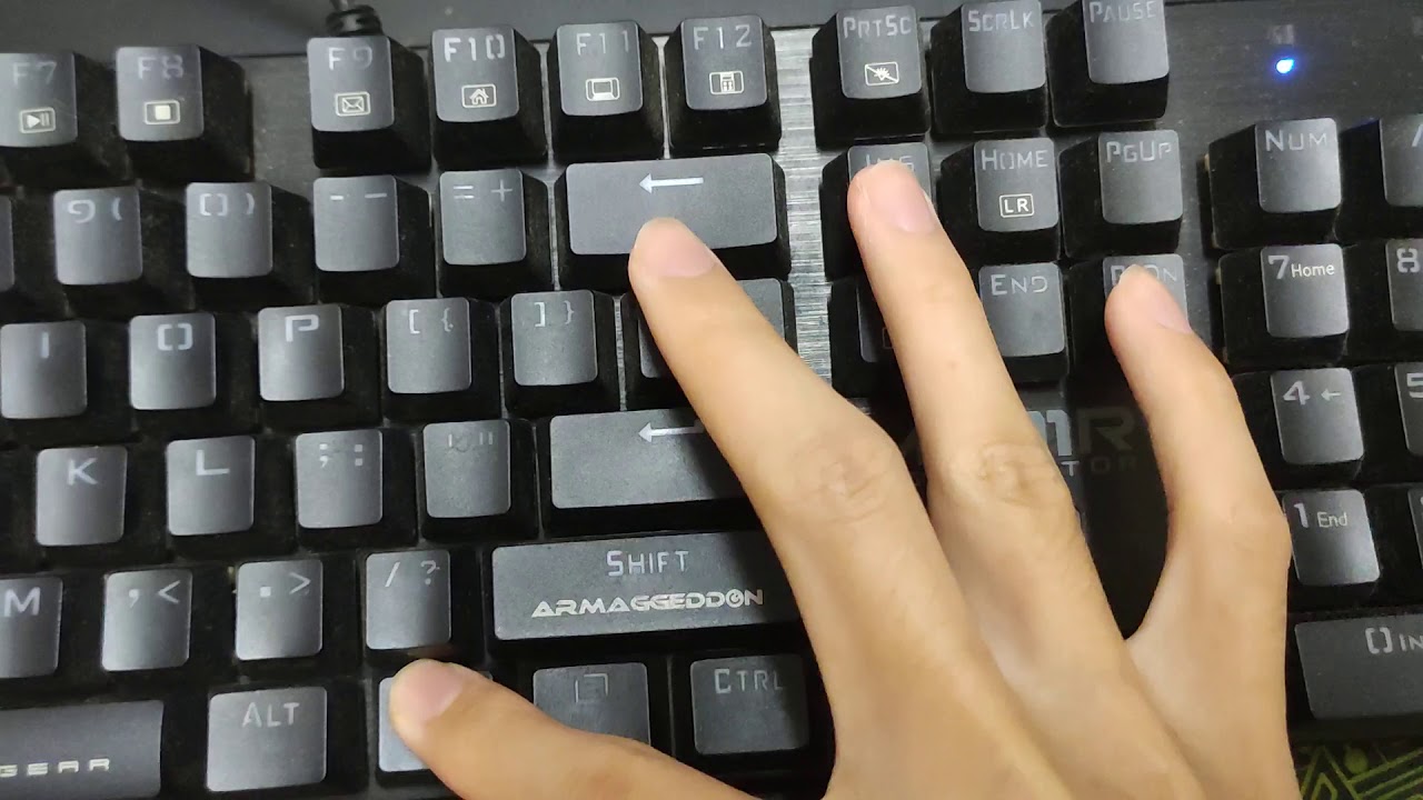 How to change RGB light mode on Armaggedon keyboard - YouTube