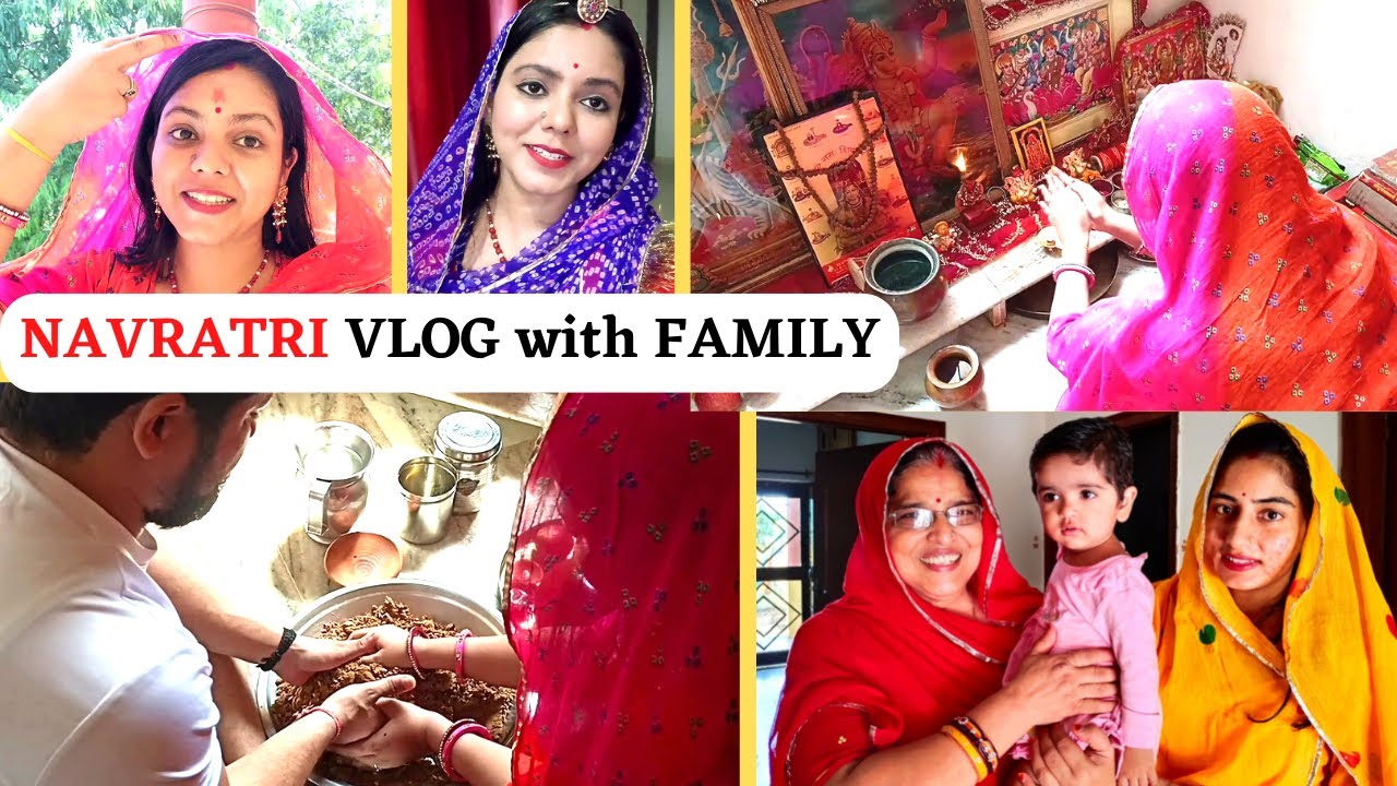 ससुराल में NAVRATRI का पहला दिन | कलश स्थापना | Hum sabhi gaye Mata k ...