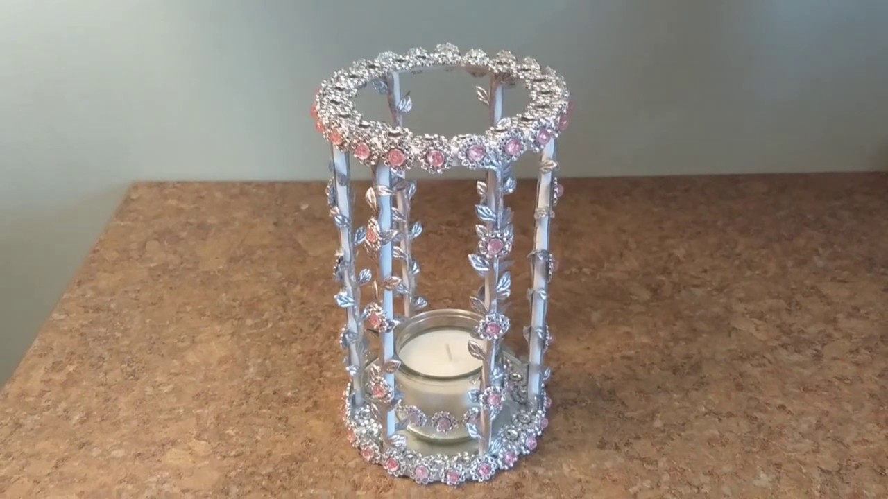 DIY Bonito farol con material reciclado. - YouTube