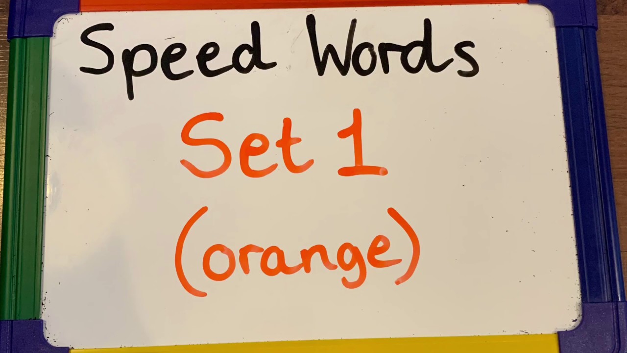Speed Words Set 1.4 (orange) - YouTube