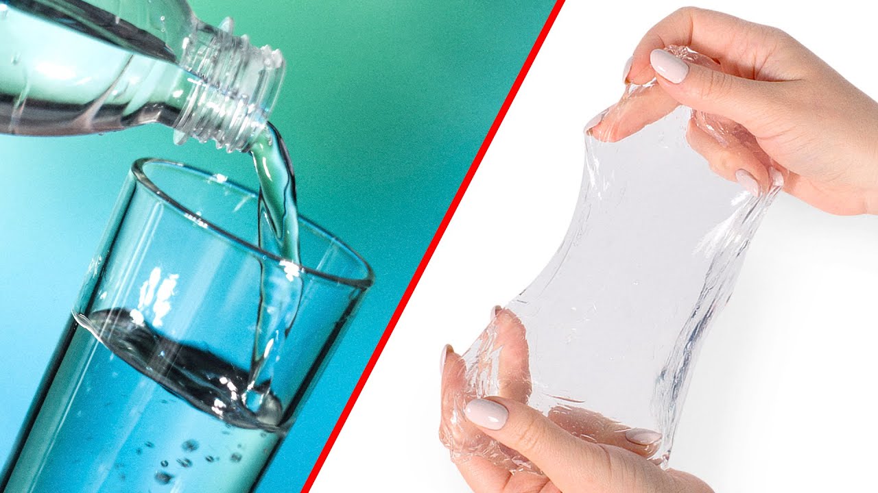 Eksperimen Slime Air | Slime Tanpa Lem dan Boraks - YouTube