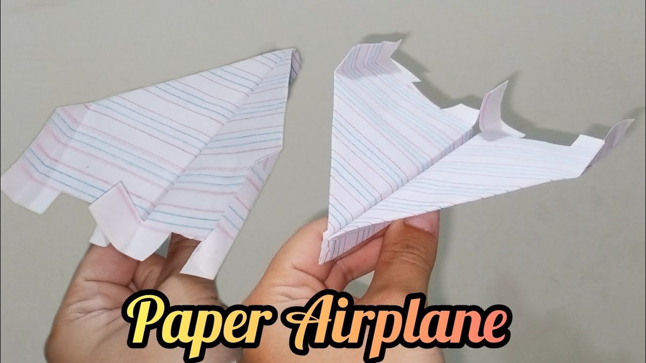How To Make A Paper Airplane Out Of Notebook Paper - YouTube