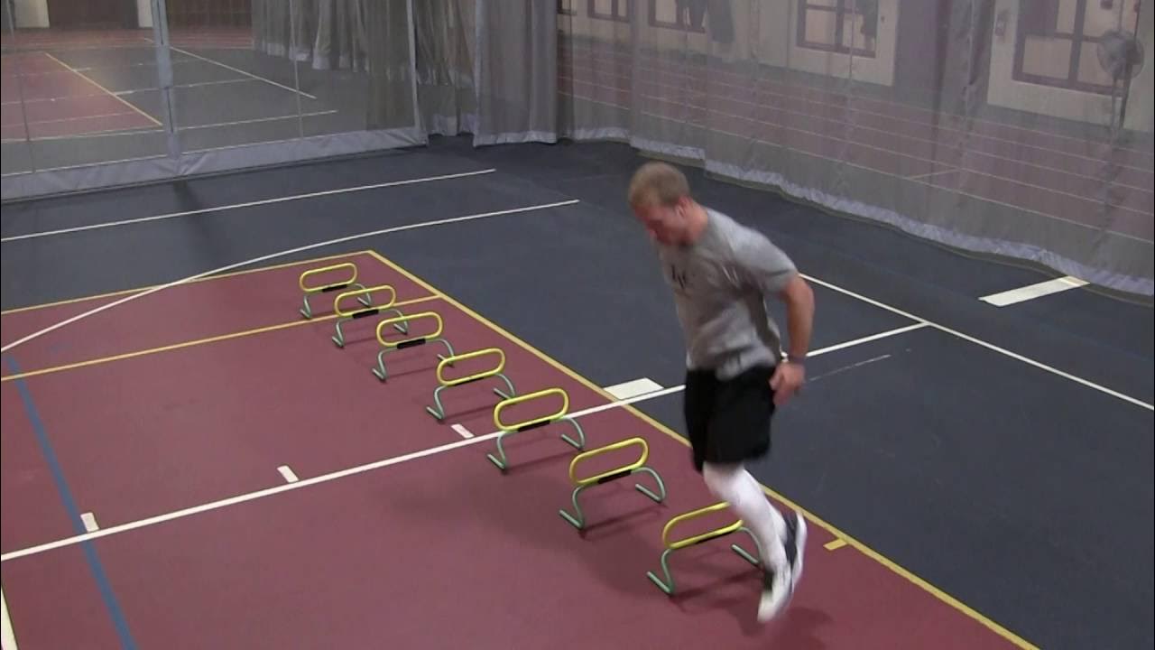 Double Leg Lateral Hurdle Hop Continuous - YouTube