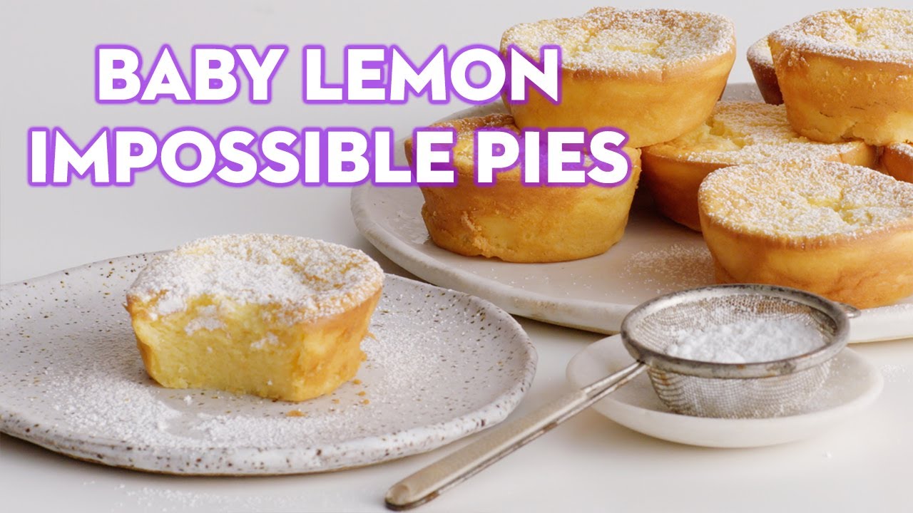 Baby lemon impossible pies I taste.com.au - YouTube