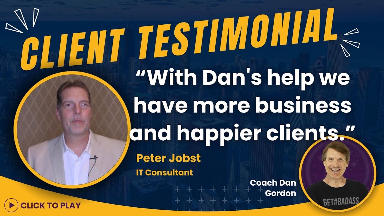 IT Consultant, Peter Jobst: Growth and Innovation with Coach Dan Gordon ...