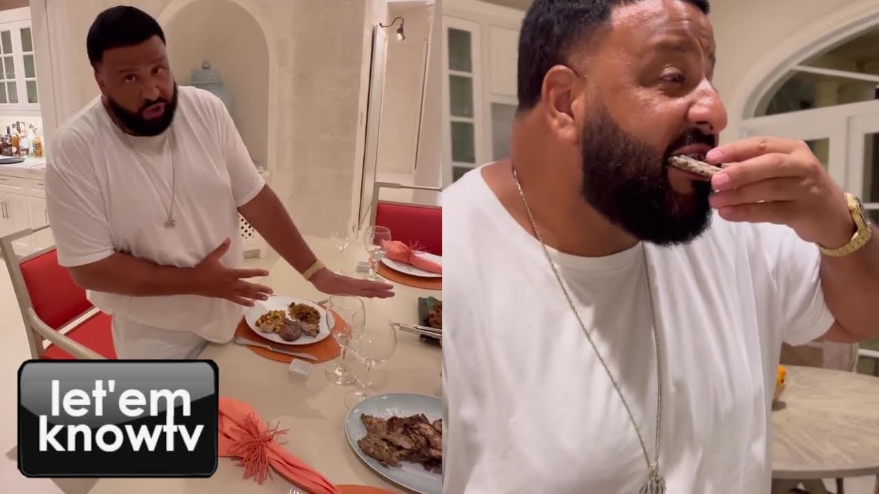 Dj Khaled Rocking His "Allah' Diamond Chain Having A Feast & Announcing ...
