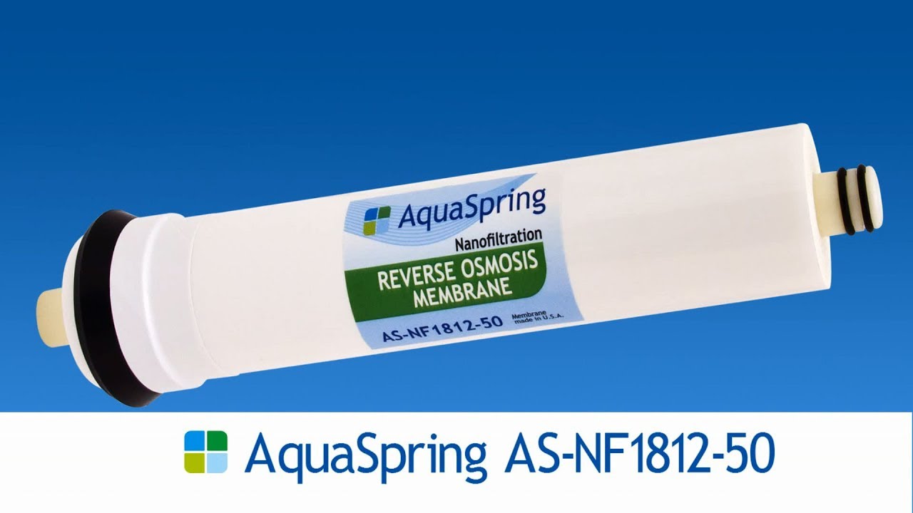 Мембрана нанофильтрации Aquaspring AS-NF1812-50 - YouTube
