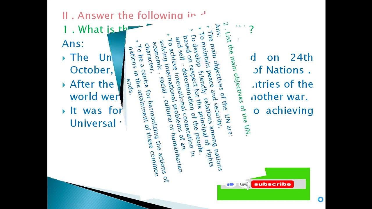 Sst-Ch–15– The United Nations Notes Class - 5 - YouTube