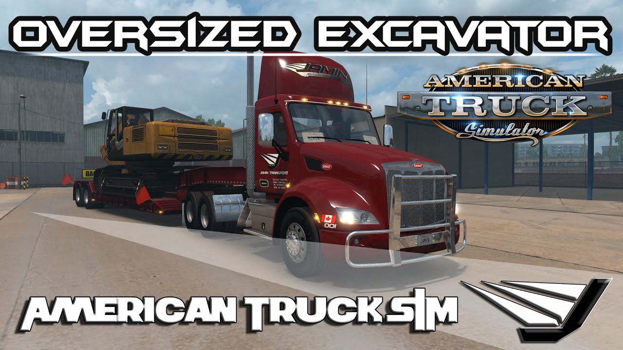 American Truck Simulator #6 - Oversized Excavator Mod - YouTube