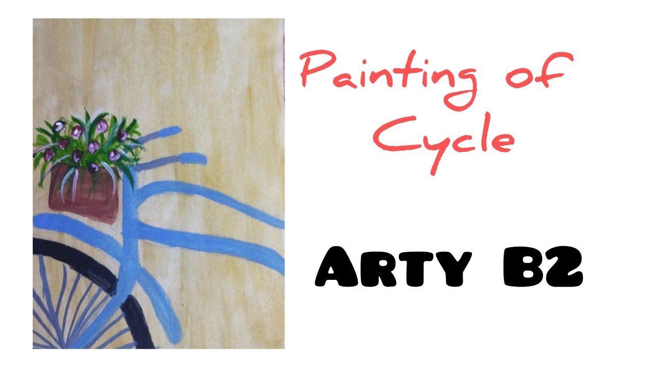 Cycle Painting Scenery| Easy for beginners| Arty B2 |#painting # ...