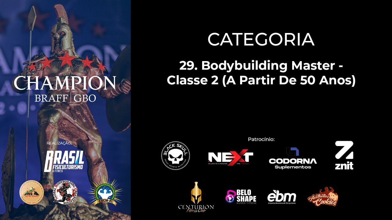 29. Bodybuilding Master - Classe 2 (A Partir De 50 Anos) - Champion ...