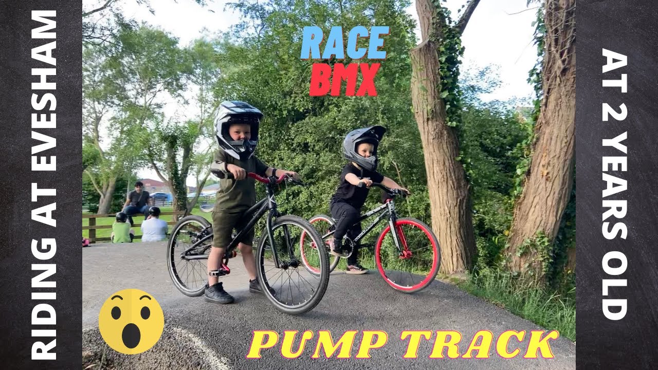Toddler Riding a race BMX! (Evesham pump track at 2 years old) - YouTube