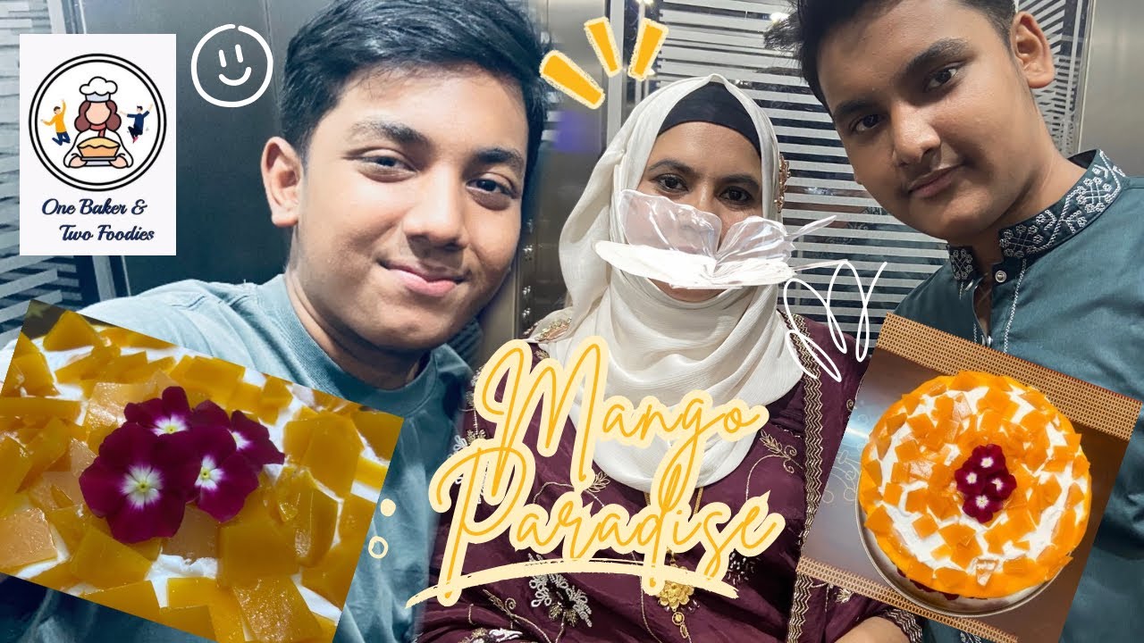 Mango Paradise Cake 🥭 Making by One Baker & Two Foodies - YouTube