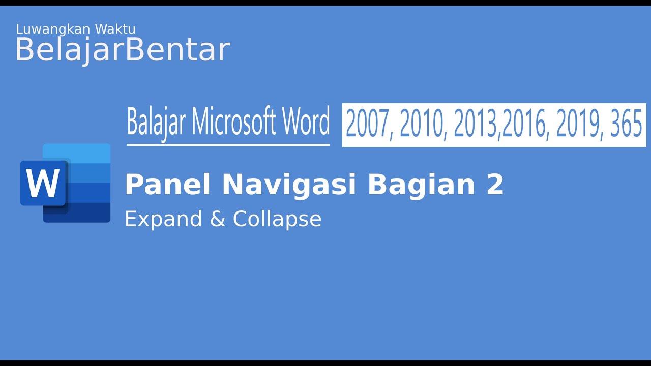 Belajar Microsoft Word Panel Navigasi Bagian 2 Expand Collapse - YouTube