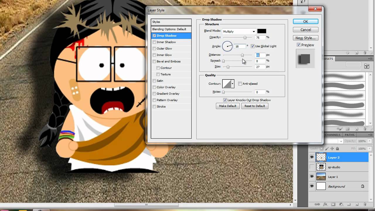 How to Make an South Park Character in SP-Studios and Photoshop - YouTube