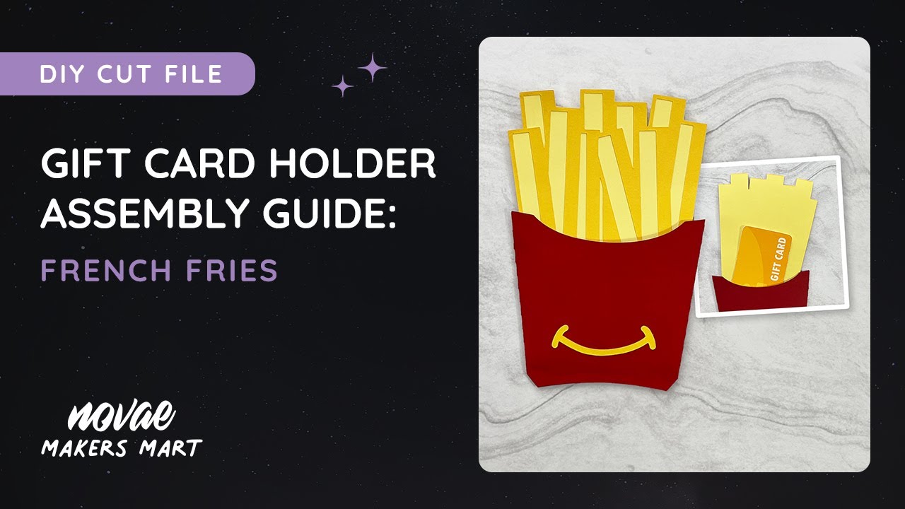 French Fries Gift Card Holder | Fast Food Gift Card Holder Cut File ...