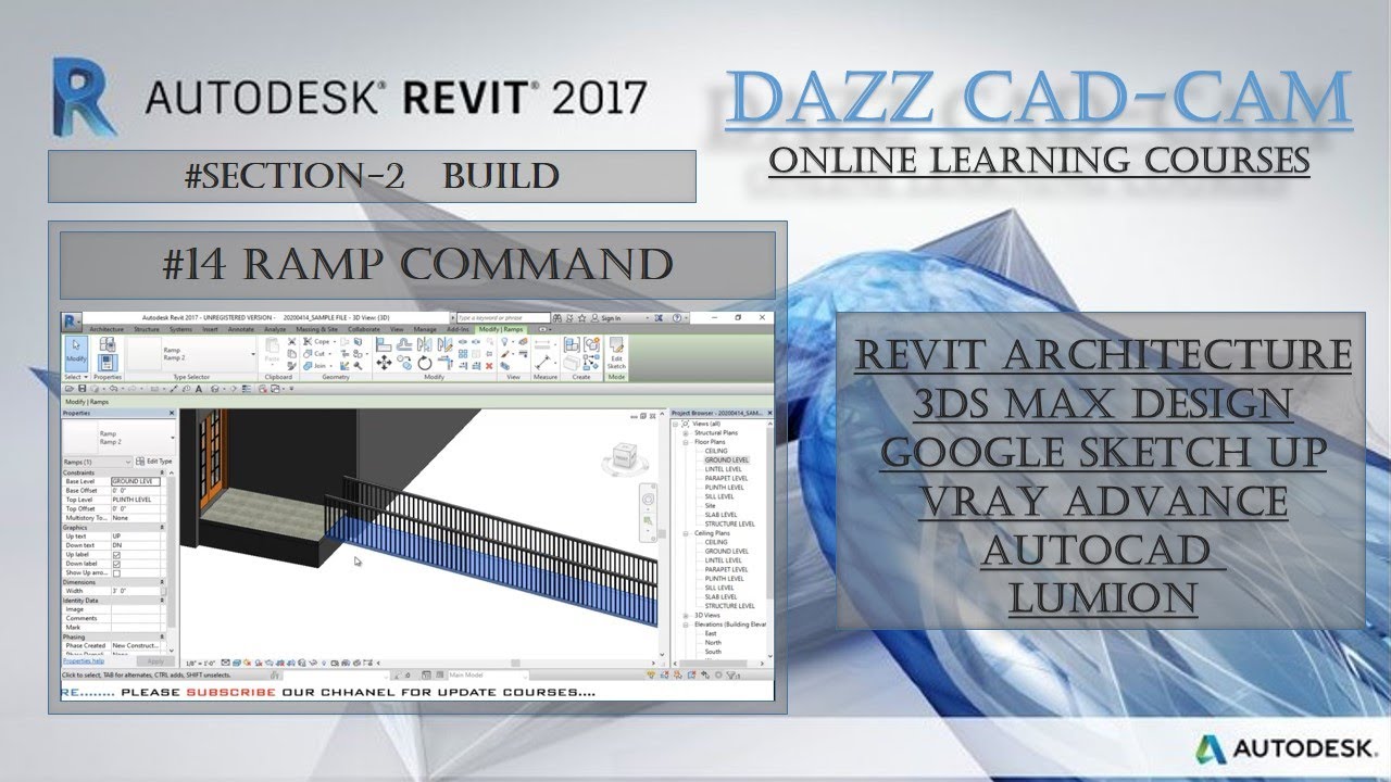 #14. HOW TO USE RAMP COMMAND IN REVIT ? REVIT ARCHITECTURE TUTORIAL IN ...