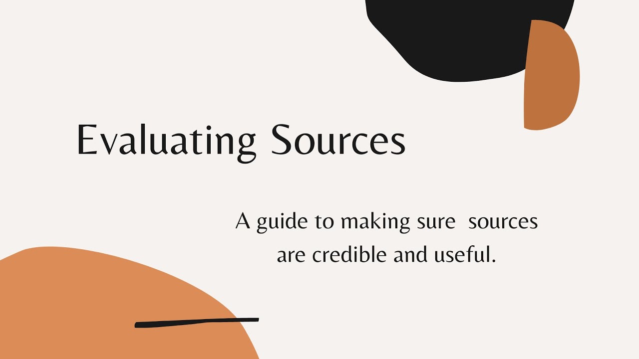 Evaluating Sources - YouTube