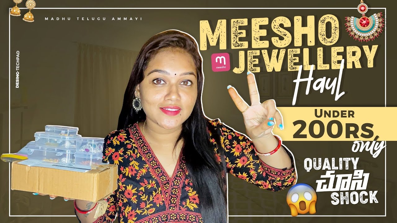 Meesho Jewellery Haul Under 199Rs Only😱Quality chusi Shock|Cash On ...